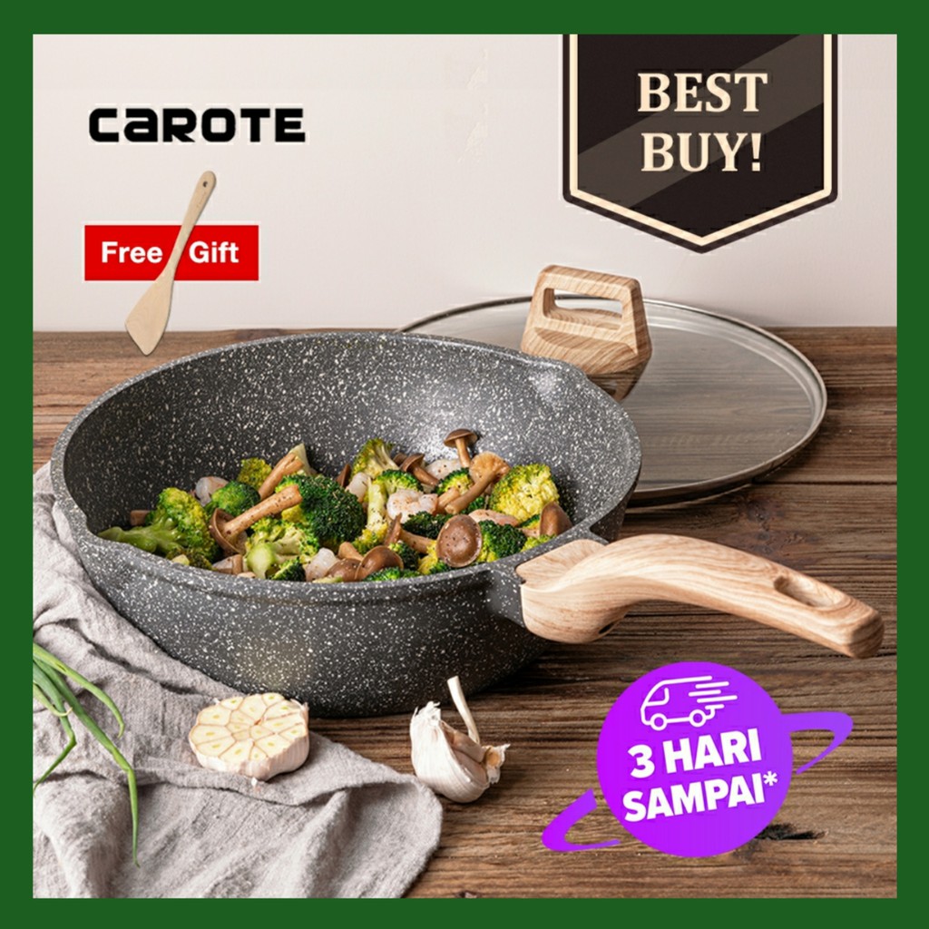 Jual Carote Wajan Penggorengan Carote Wok Pan Deep Fry Pan Size 24 28 ...