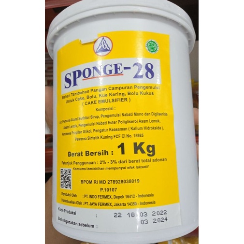 Jual sp sponge-28 pelembut kue bolu roti 100 gr repack | Shopee Indonesia