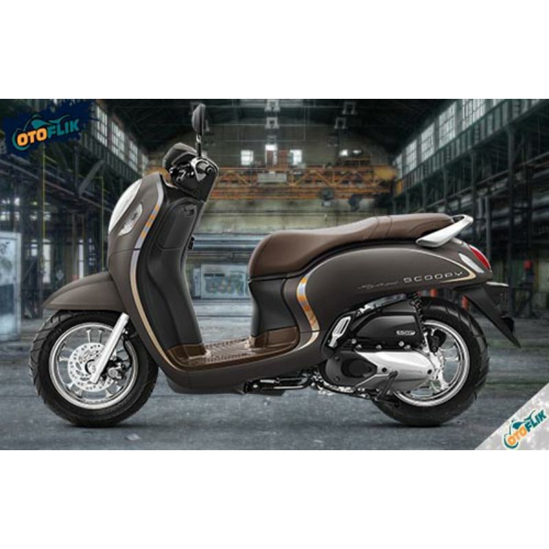 Jual striping Motor Honda Scoopy stylish 2021 brown | Shopee Indonesia