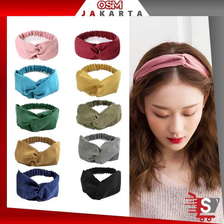 Jual OSM JKT B5086 Bando Simple Korean Style / Bandana Simpul Fashion ...