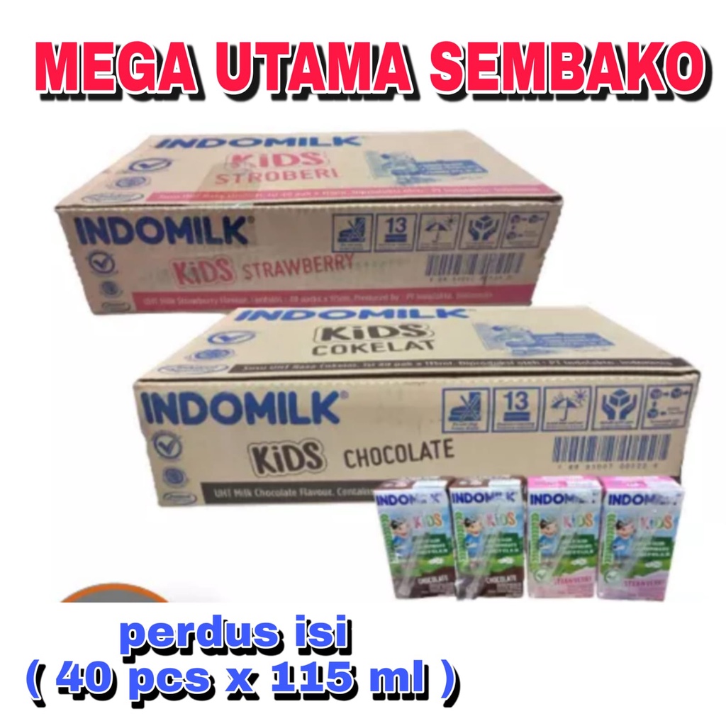 Jual indomilk kids susu uht rasa coklat dan strawberry perdus isi ( 40 pcs x 115 ml ) | Shopee ...