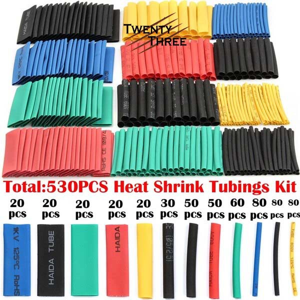 Jual 530 pcs Heat Shrink Tube Isolasi Bakar Selang Bakar Selongsong ...
