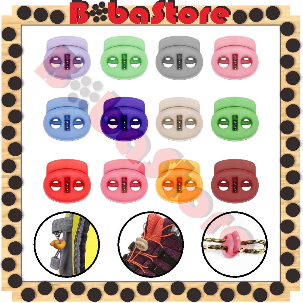 Jual ⭐Bobastore⭐ STOPPER KOMPO LUBANG 2 TALI JAKET MASKER STRAP MASK ...