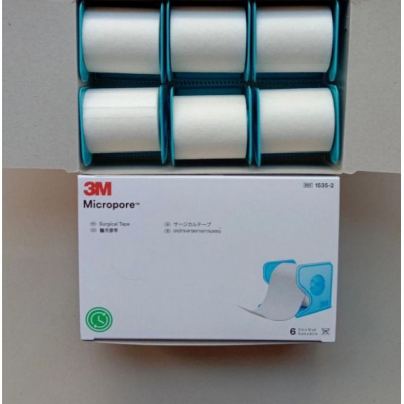 Jual Micropore 3M 2 Inch 1 Inch 1/2 Inch Surgical Tape Plester Putih ...