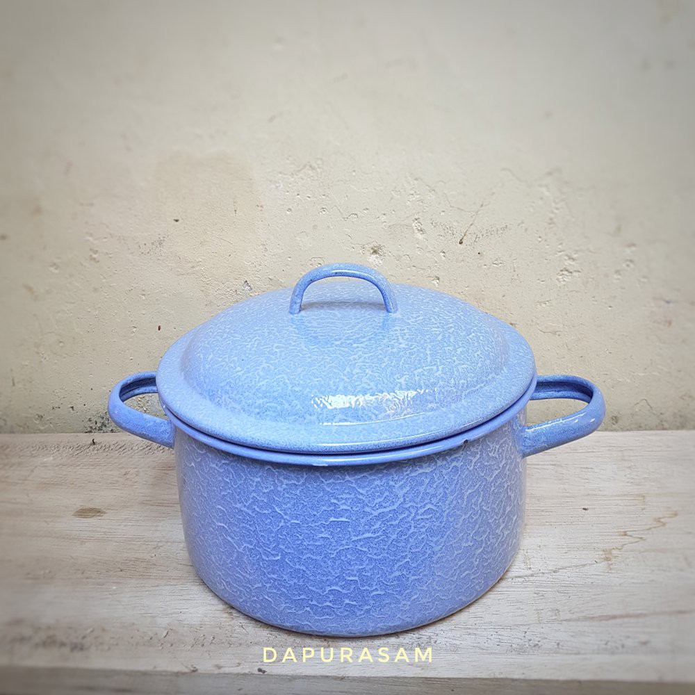 Jual Panci Lurik Biru 24cm Enamel Blirik Jadul perkakas | Shopee Indonesia