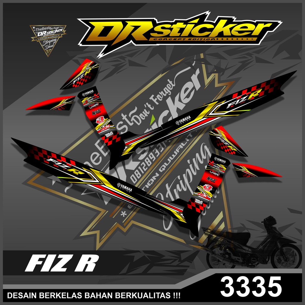 Jual 3335 STIKER STRIPING FIZ R LIST VARIASI RACING - STIKER STRIPING ...