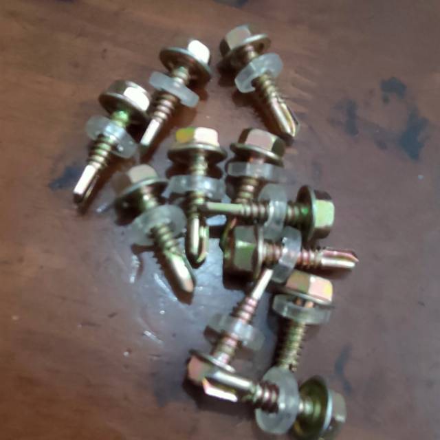 Jual Baut Seng Roofing Skrub Baja Self Drilling Screw 4.8x20 | Shopee ...