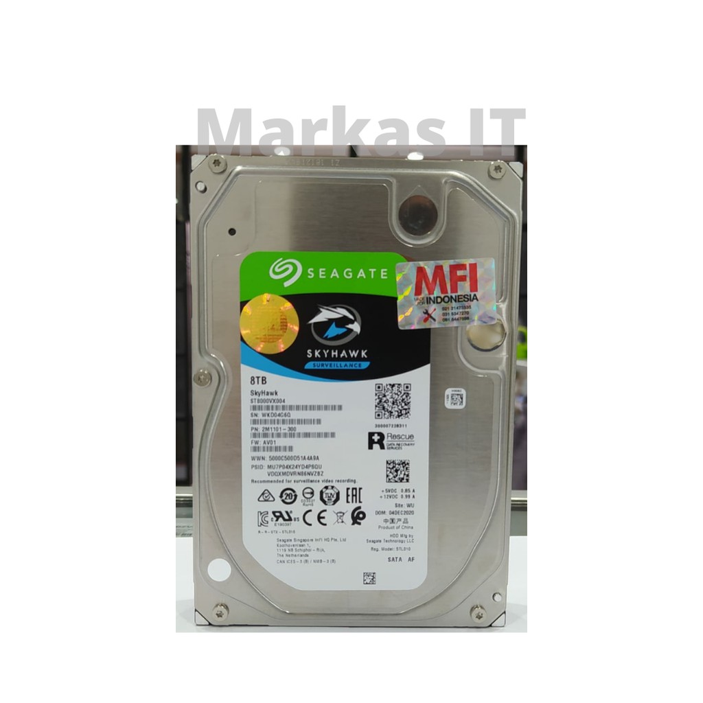 Jual HDD Seagate Skyhawk MFI 8TB (Garansi 3 Tahun Tukar Baru) | Shopee ...