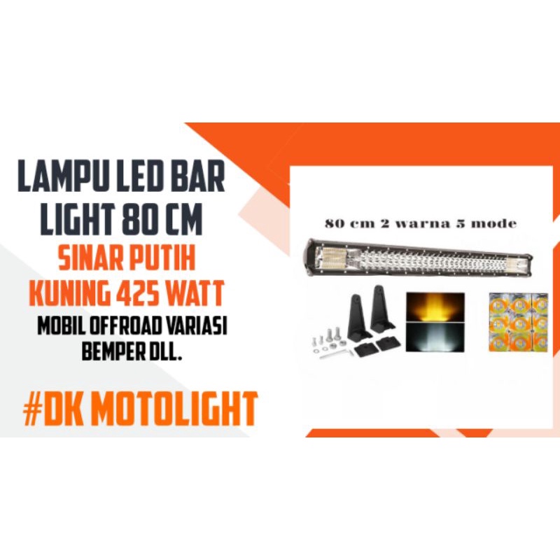 Jual LAMPU SOROT LED BAR 80 CM 2 WARNA 5 MODE MOBIL OFFROAD 4X4 DLL ...