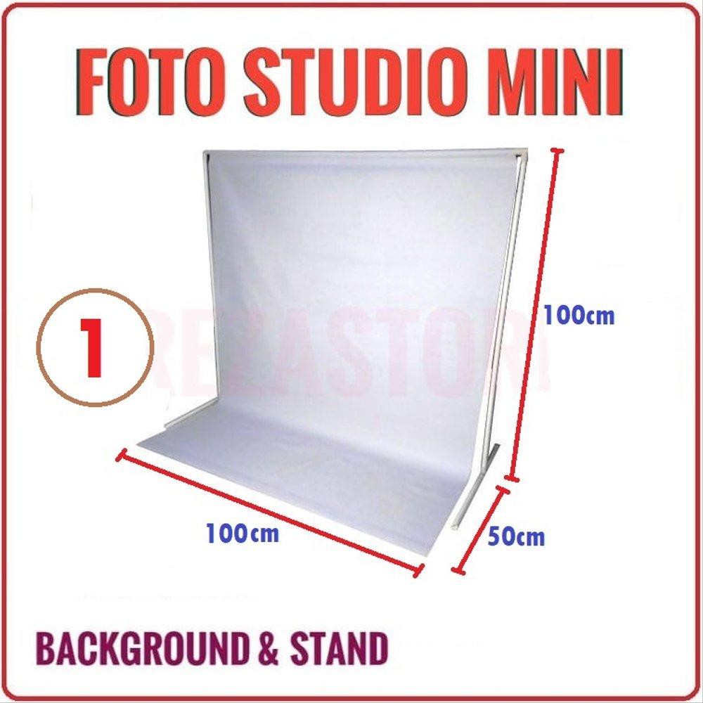 Jual Background Foto Studio 100cm Layar Plus Stand Foto Produk ...