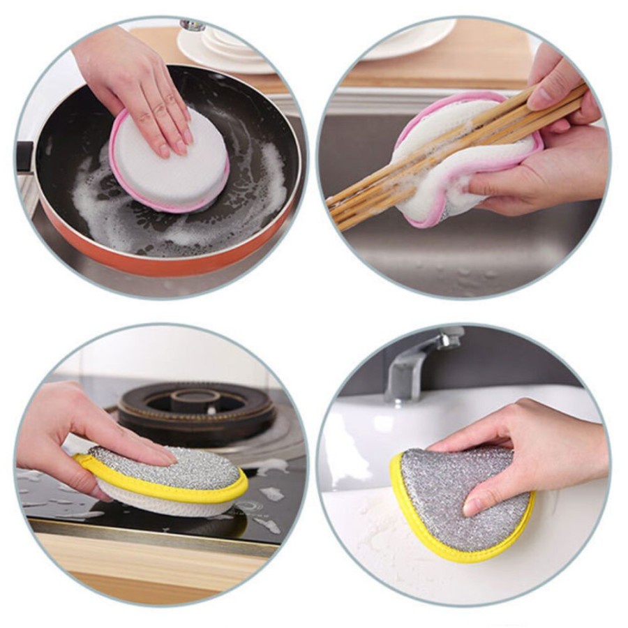 Jual BIOMASK - SPON CUCI PIRING BULAT 2 SISI HALUS DAN KASAR - SPONS ...