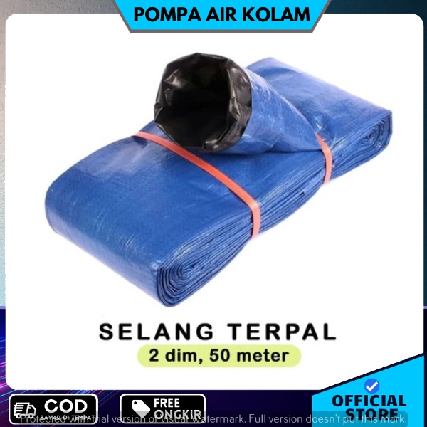 Jual jual selang terpal 2 inch selang air pertanian 2 dim 50 meter ...