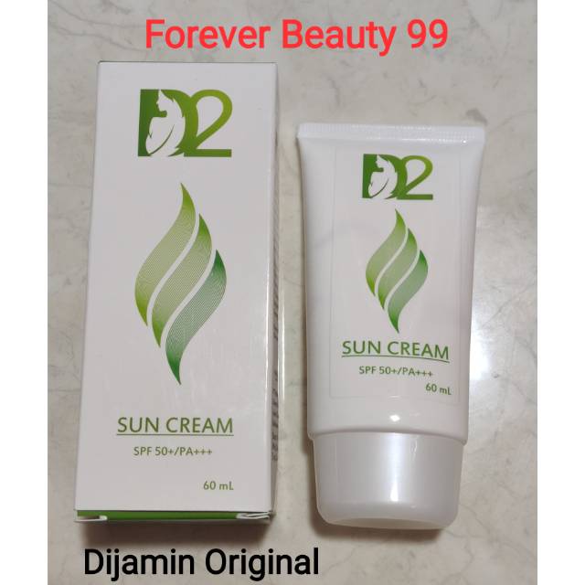 Jual D2 Sun Cream SPF 50 + / PA +++ 60 ml - BPOM - sunscreen Original ...