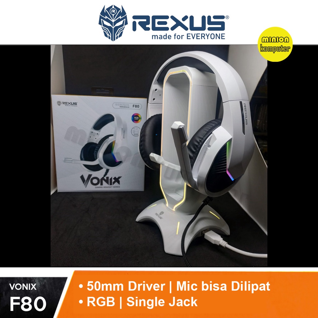 Jual Rexus Vonix F80 RGB Gaming Headset | Shopee Indonesia