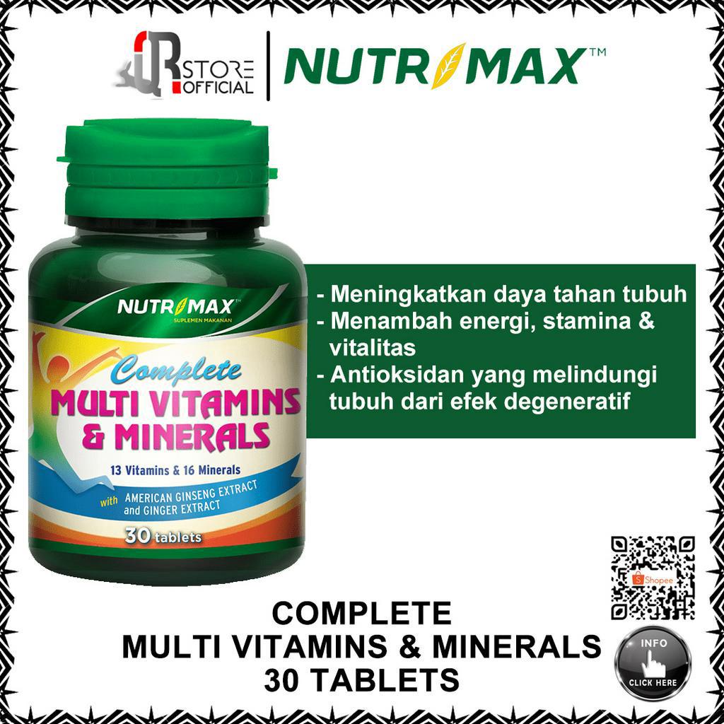 Jual Nutrimax Complete Multivitamins Dan Minerals 30 Tablet Daya