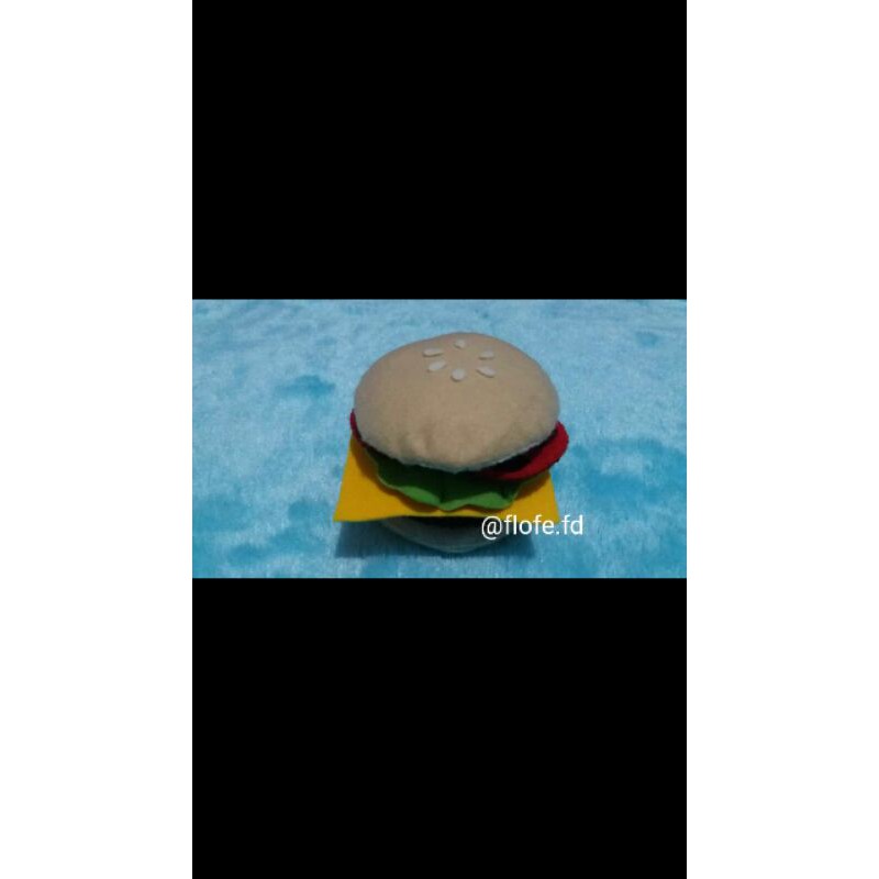 Jual Burger flanel / Mainan edukasi / Kain flanel / Mainan anak / Keju ...