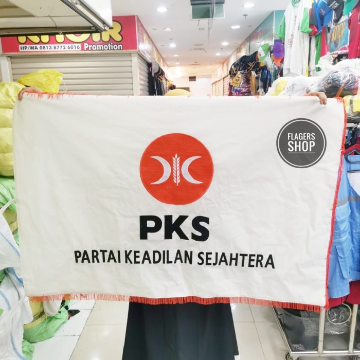 Jual [LOGO BARU] BENDERA PATAKA PARTAI PKS 90x135 CM - FULL BORDIR - 1 ...
