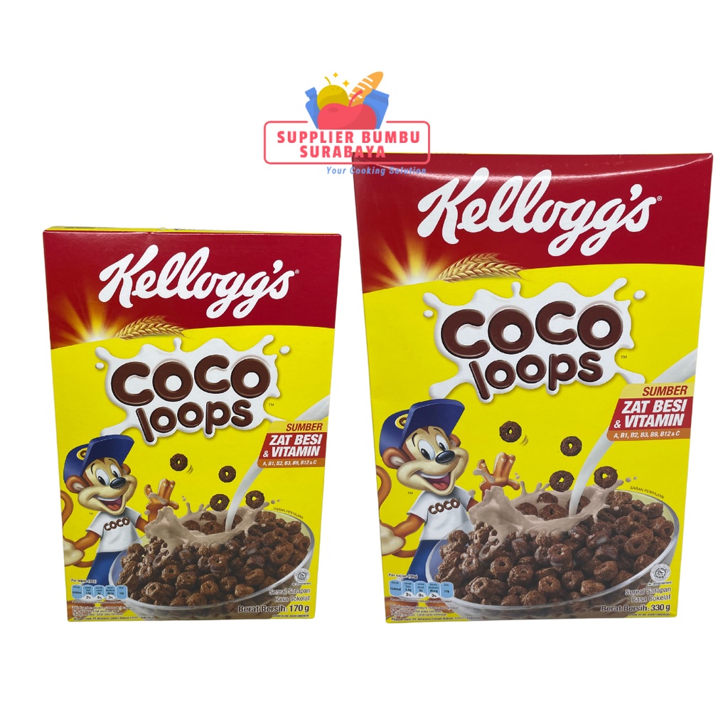 Jual Kelloggs Coco Loops Sereal Rasa Cokelat Gandum Ring Chocolate ...