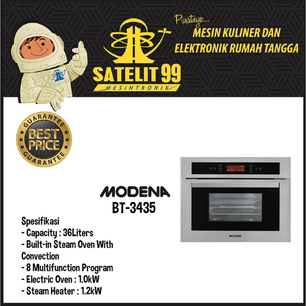 Jual BUILT-IN COMPACT SERIES OVEN MODENA TYPE BT-3435 | Shopee Indonesia
