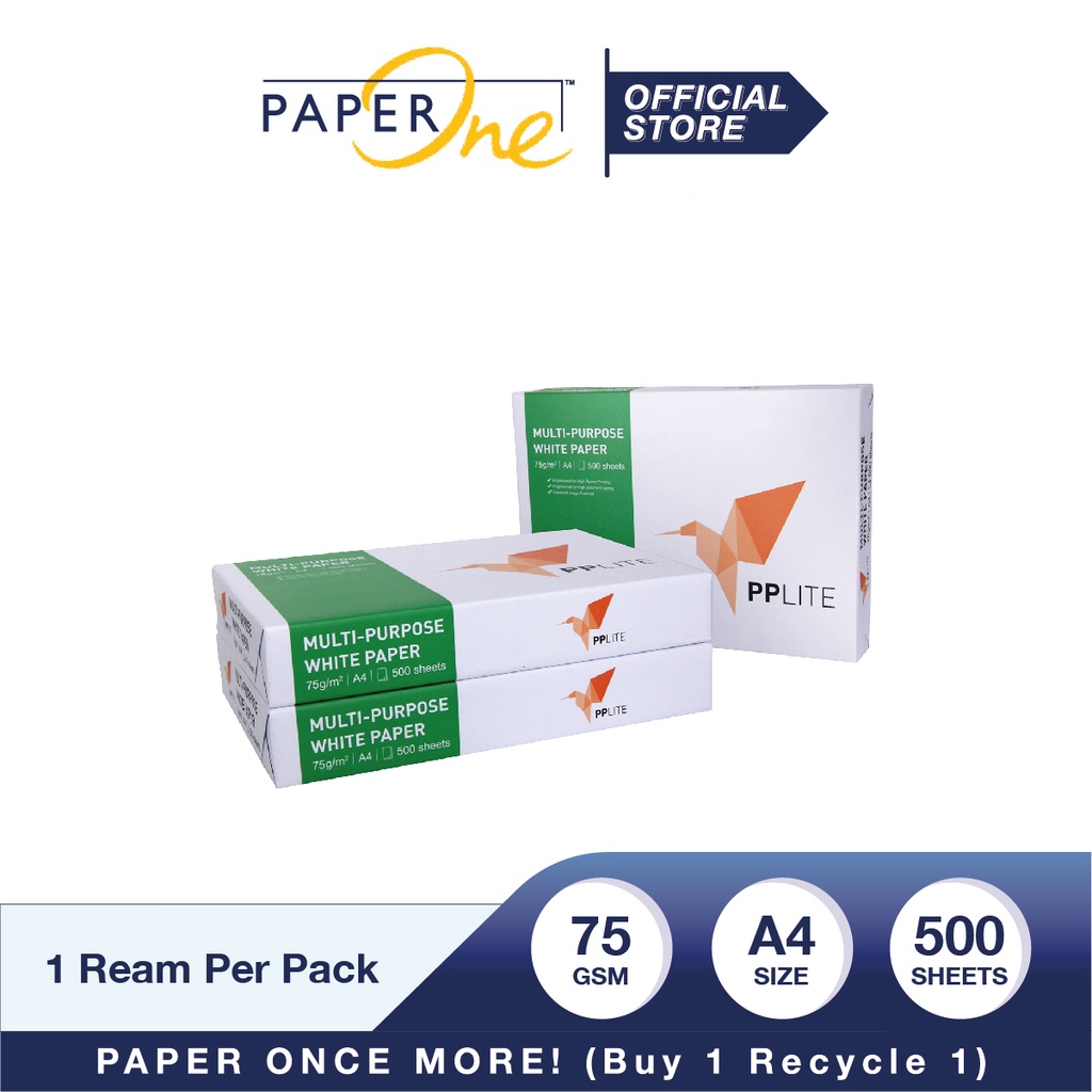 Jual PP Lite Kertas A4 75gr Copier 1 Rim (500 lembar) Kertas HVS A4 ...