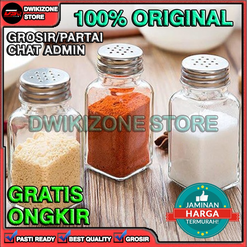 Jual [DZS] BOTOL WADAH TEMPAT BUMBU KACA LUBANG MERICA DAPUR BELING ...