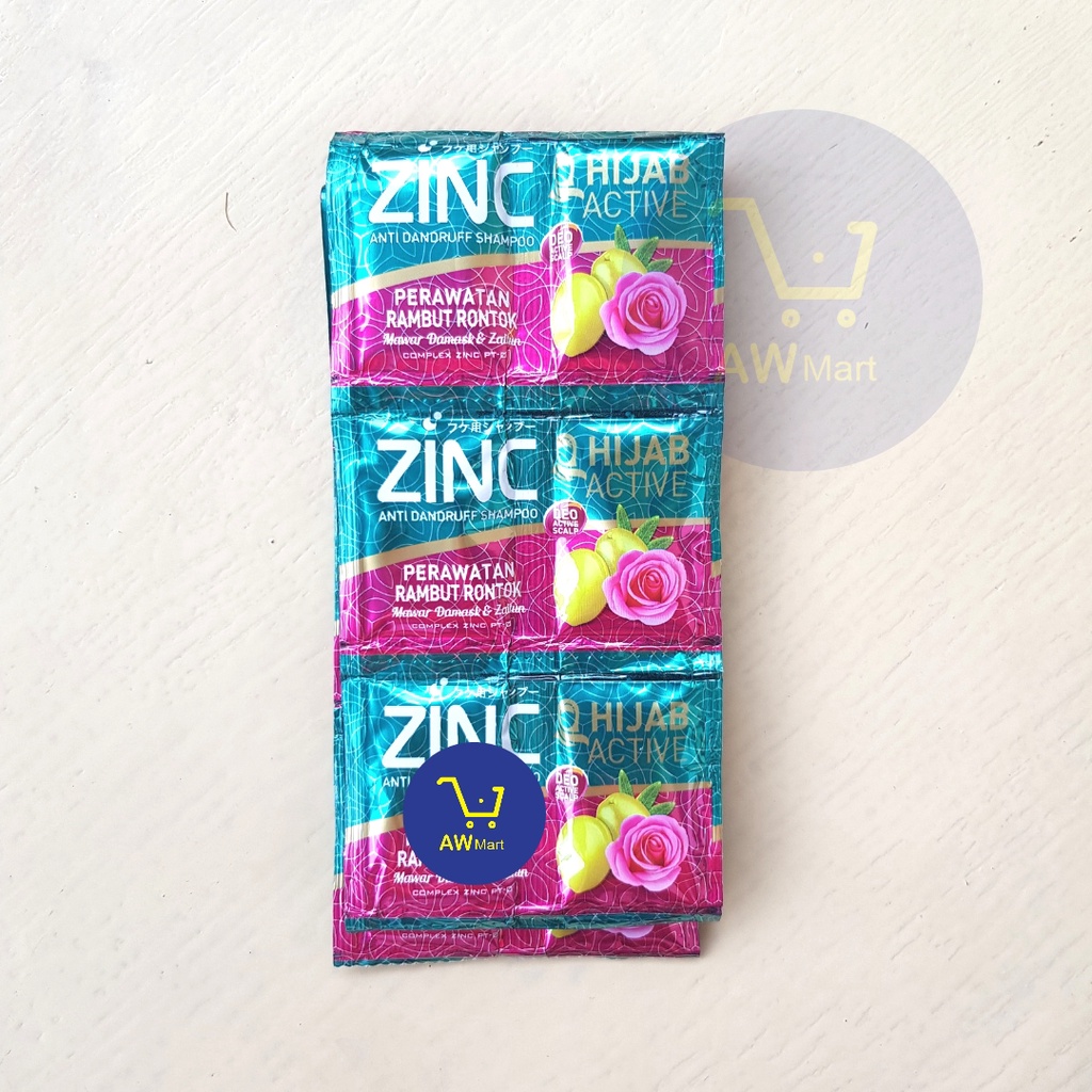 Jual SHAMPOO ZINC SACHET 10 ML 1 RENTENG 12 SACHET atau 24 PCS x5ml ...