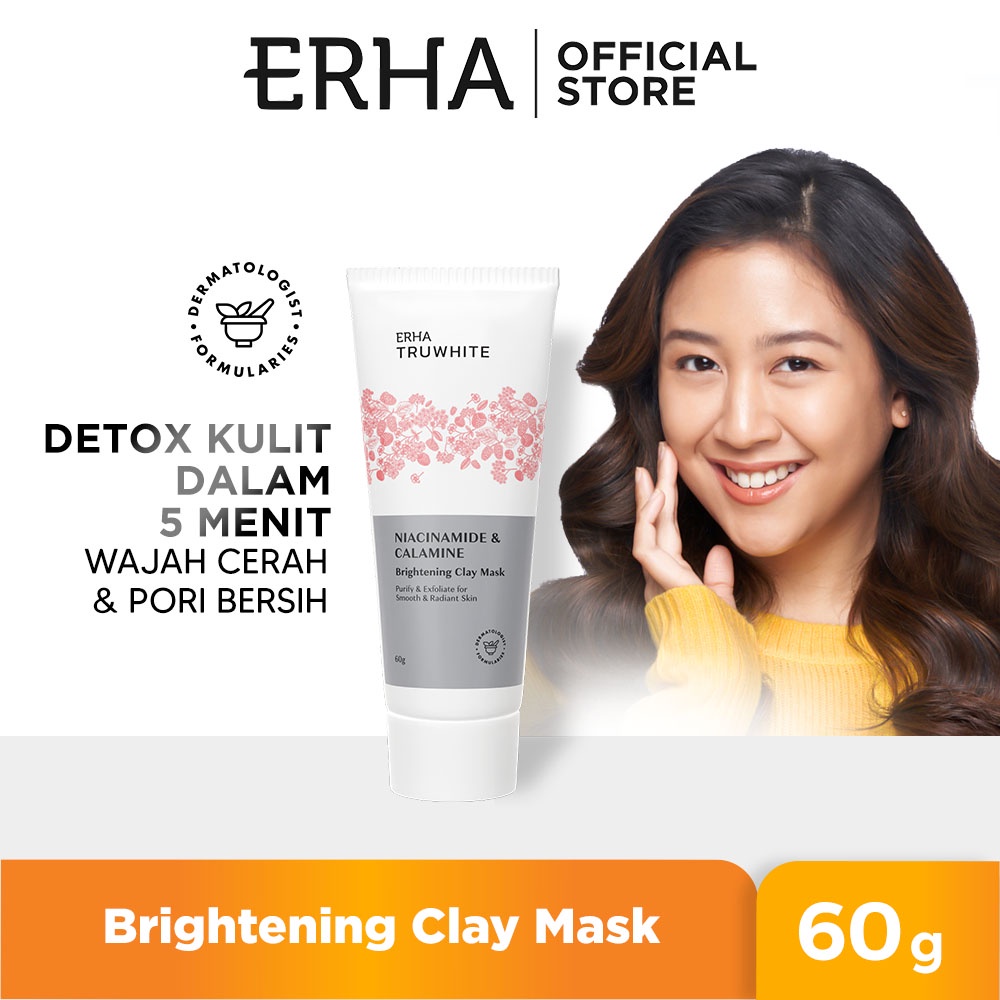 Jual ERHA Truwhite Niacinamide & Calamine Brightening Clay Mask 60g ...