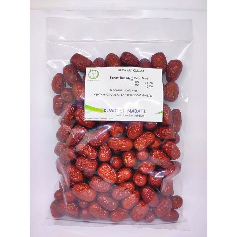 Jual 1000gr Angco - Hong Zao (Red Dates) Premium Varian Ukuran Jumbo ...