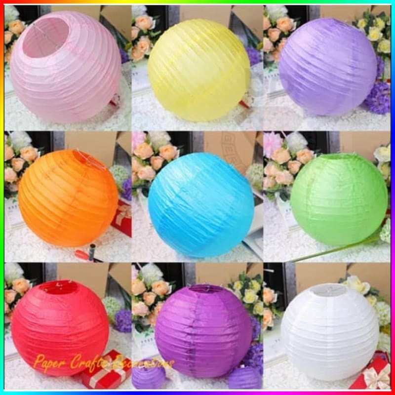 Jual LAMPION POLOS 25 CM LAMPION WARNA LAMPION PESTA LAMPION IMLEK ...