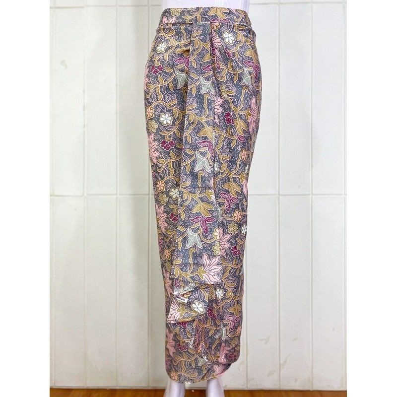 Jual Gallery batik - Rok rempel batik motif daun lebar dusty / Rok ...