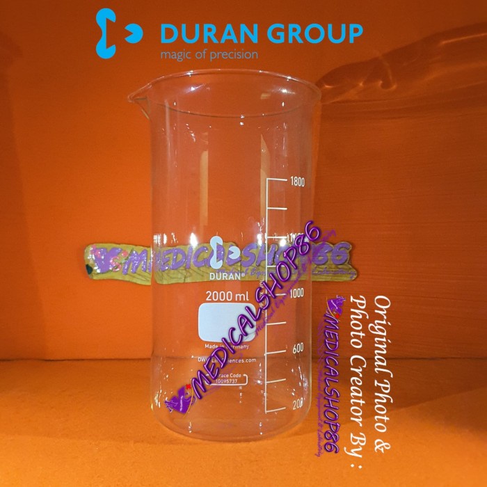 Jual BEAKER GLASS 1000ml Tall Form - DURAN (Germany) | Shopee Indonesia