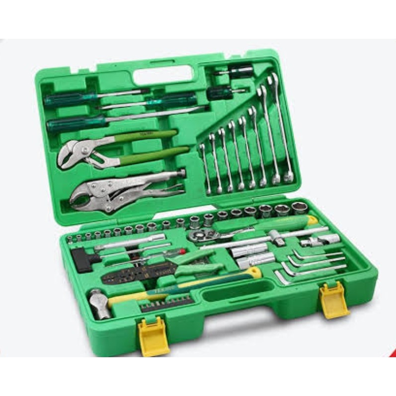 Jual mekanik tool set 100 pcs box plastik TEKIRO kunci perkakas bengkel SC-MT0627 | Shopee Indonesia