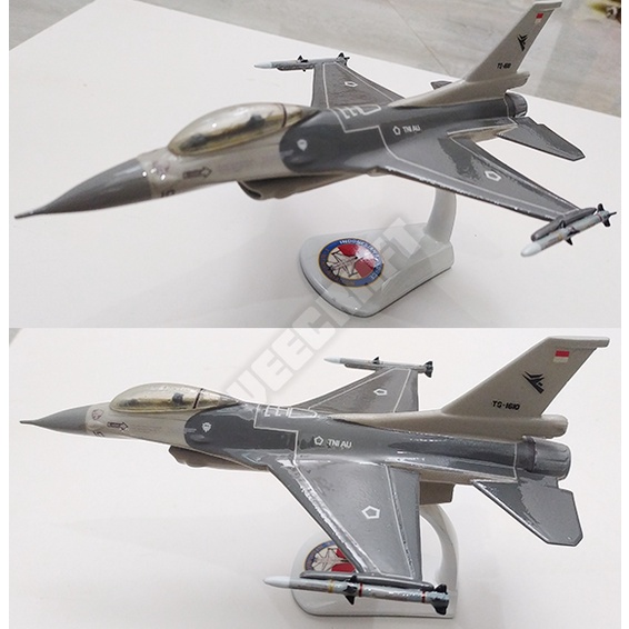 Jual Miniatur Pesawat F16 Fighting Falcon TNI AU Gray Livery Corak Abu-abu | Shopee Indonesia
