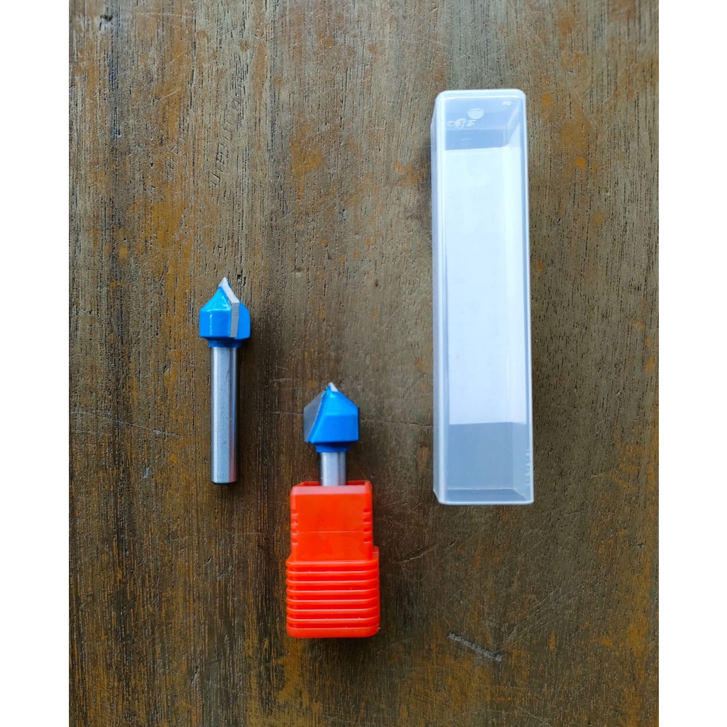 Jual Mata Router Vee Grove 12mm ACP/Mata Trimer/Mata Profil | Shopee ...