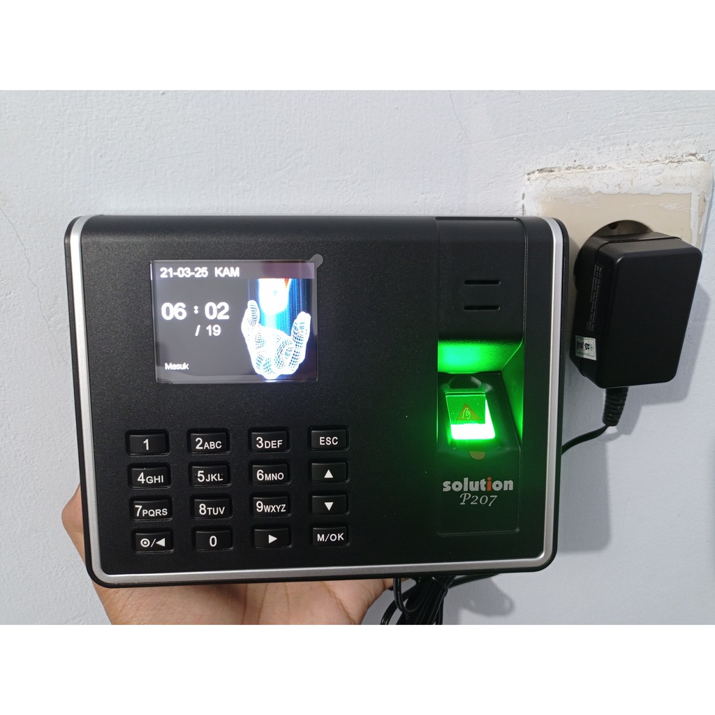 Jual Mesin Absensi Sidik Jari / Fingerprint Solution P207 | Shopee ...