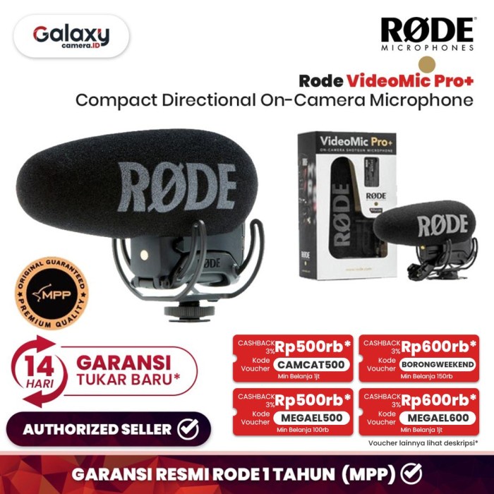 Jual MIC RODE VIDEOMIC PRO + | Shopee Indonesia