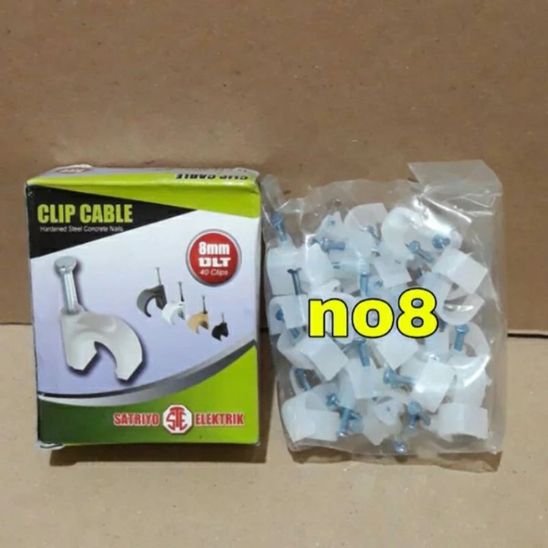 Jual klem kabel no8 paku kabel beton | Shopee Indonesia