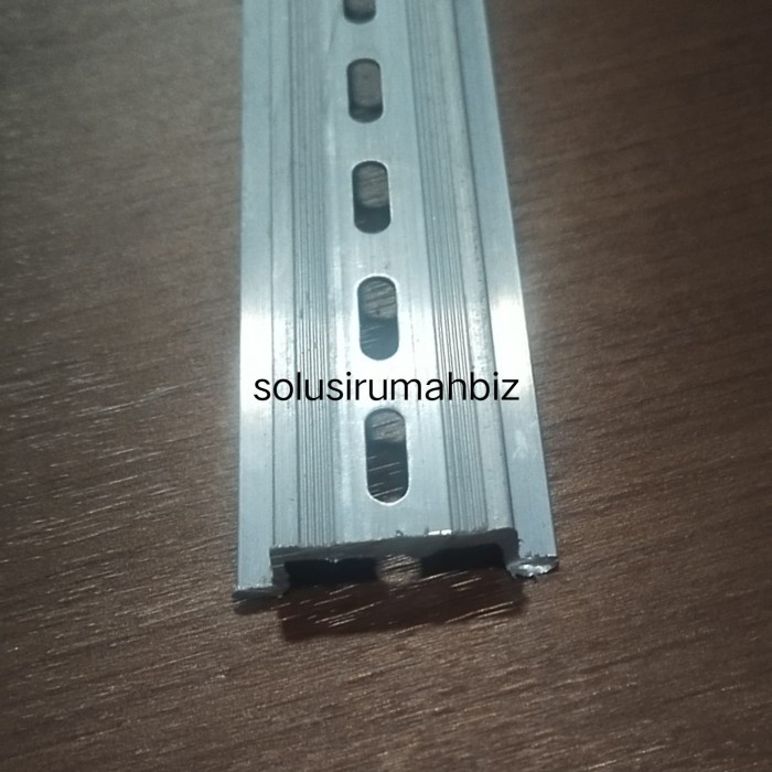 Jual Per10cm REL LISTRIK RAIL LUBANG railing ALUMINIUM 35MM U PASANG ...