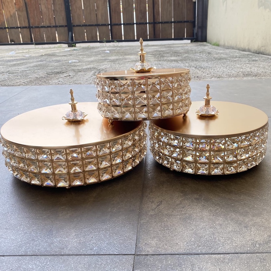Jual Wadah Permen Metal Steel Kristal / Dekorasi Hari Raya / Toples ...