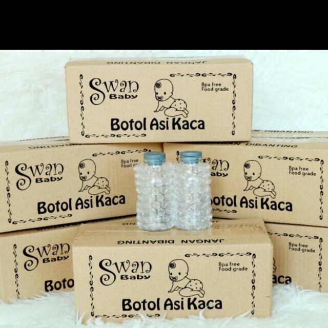 Jual Botol Kaca Asi Swan isi 10 free packing dus dan bubble wrap baik ...