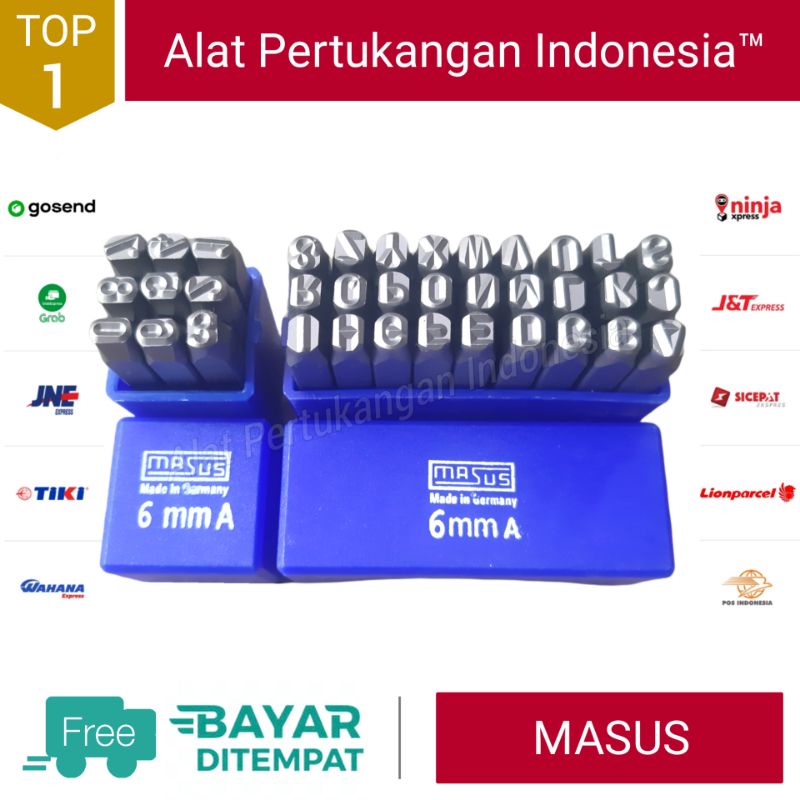 Jual MASUS Alat Ketok Huruf dan Angka Set 6 mm Import Made in Germany ...