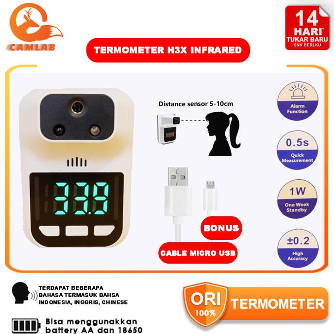 Jual Best Seller Termometer Wall H3X Dinding Infrared Non Contact ...