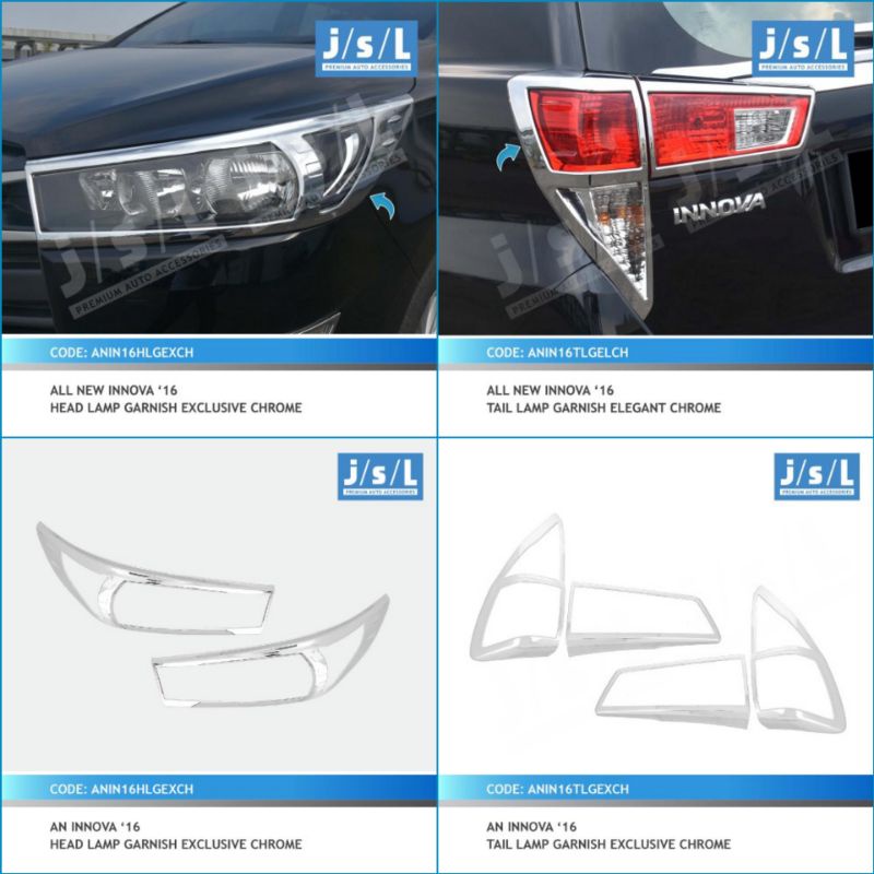Jual TOYOTA INNOVA 2016 2022 REBORN Paket Garnis List Lis Lampu Depan ...