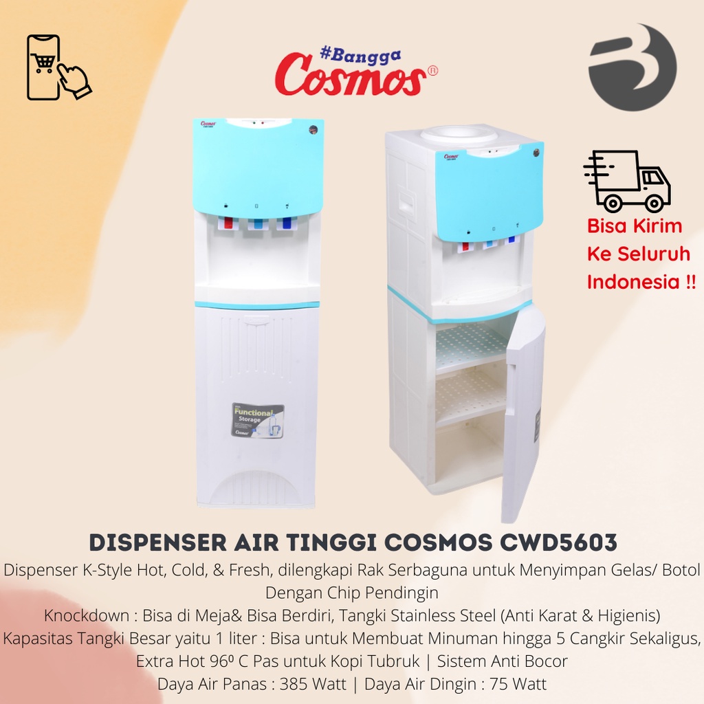 Jual DISPENSER AIR TINGGI COSMOS CWD5603 / CWD 5603 | Shopee Indonesia