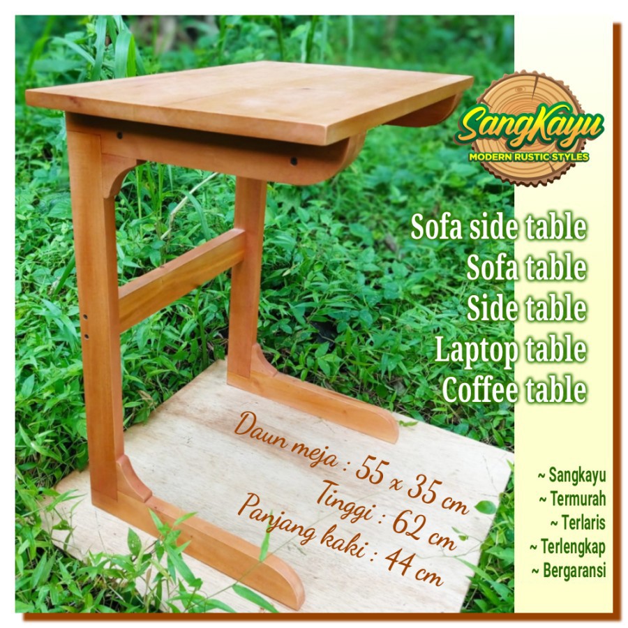 Jual SangKayu Meja Sofa Minimalis Meja Laptop Side Table Coffee Table ...