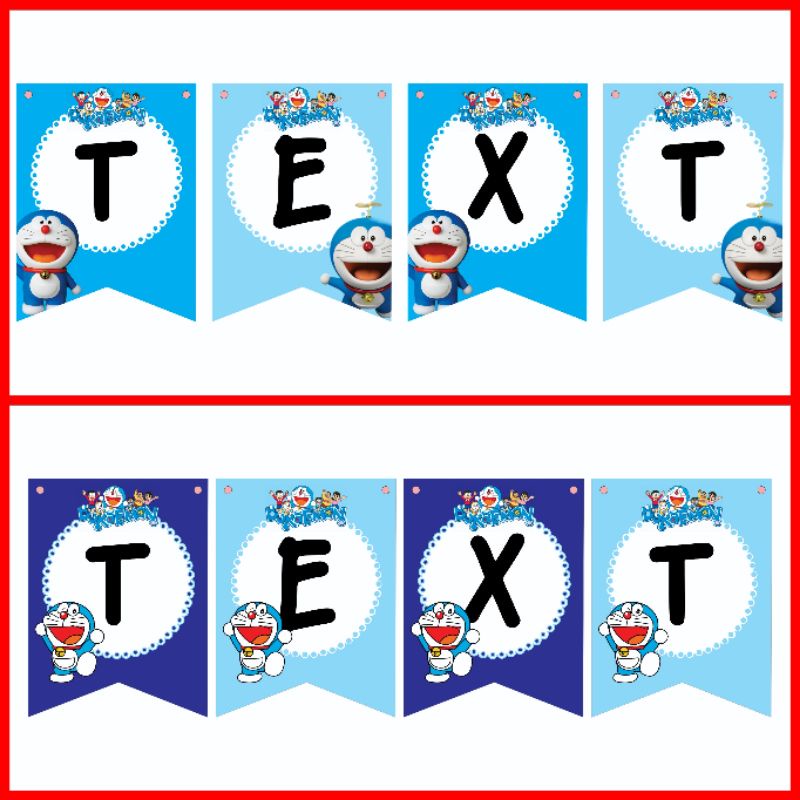 Jual Banner Flag Doraemon CUSTOM TEXT | Shopee Indonesia