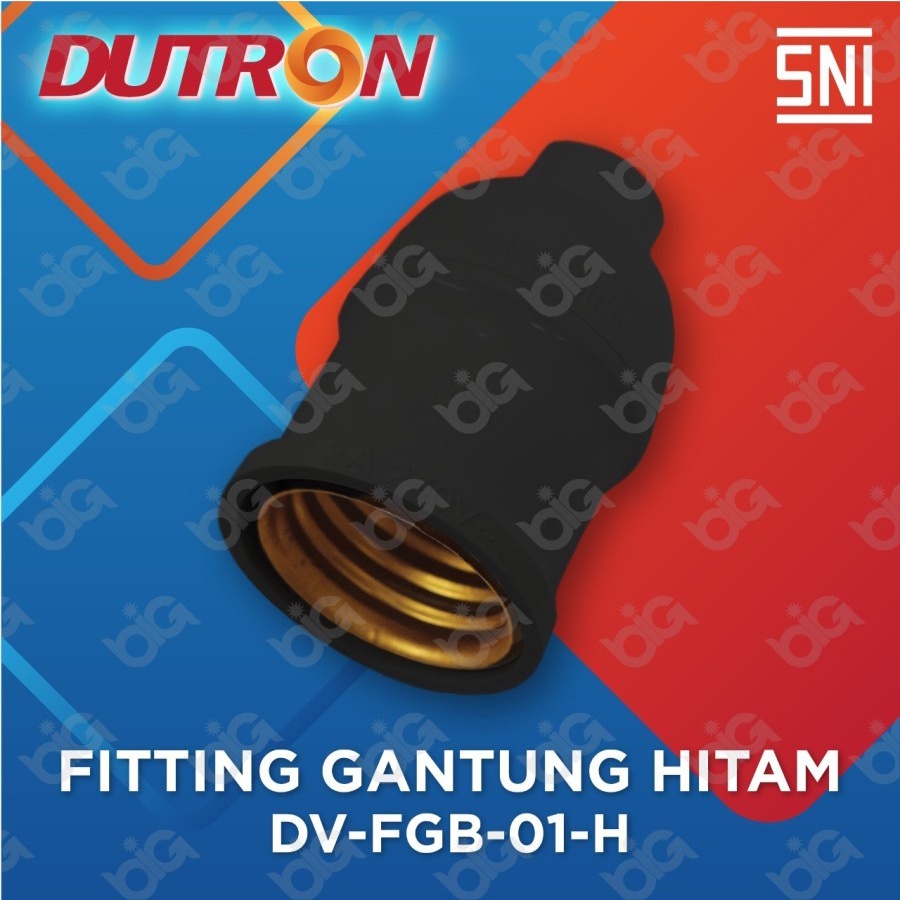 Jual Dutron Fitting Lampu Gantung DV FGB 01 E27 Fitting Gantung HITAM PUTIH | Shopee Indonesia