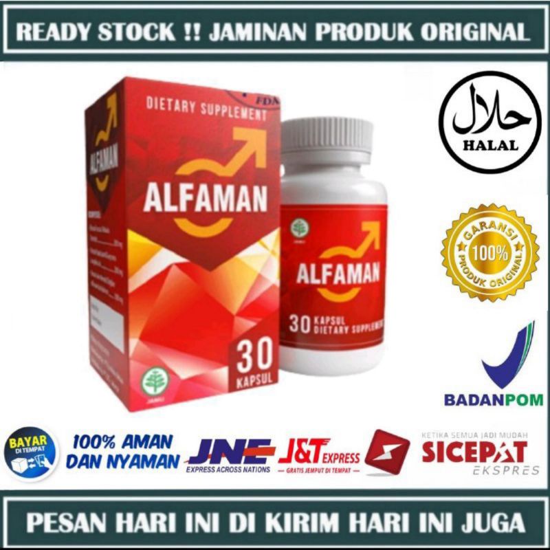 Jual ALFAMAN ASLI UNTUK STAMINA PRIA 1 BOTOL ISI 30 KAPSUL | Shopee ...
