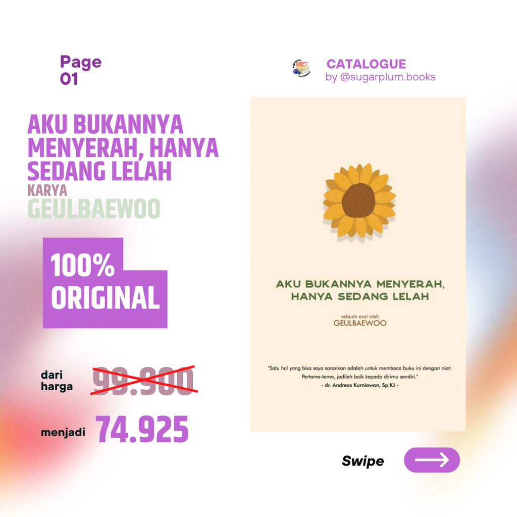 Jual Buku Aku Bukannya Menyerah, Hanya Sedang Lelah - Geulbaewoo | Shopee Indonesia