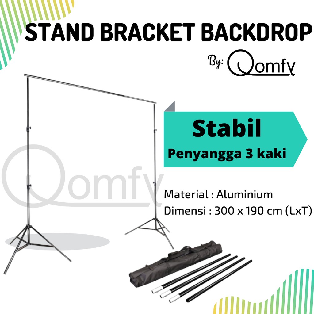 Jual Stand Tiang Backdop Background Foto Studio Tiang Green Screen Alat ...